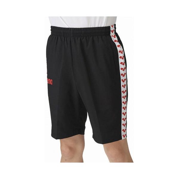 在庫状況：お取り寄せ/3日〜8日で出荷/◆チーム用の布帛ハーフパンツです。◆フィットシルエットですっきり見えるパターンを採用しています。◆スイマーが濡れた身体に着用することを想定し、裏メッシュ仕様になっています。/[ASS4HPU005BK...