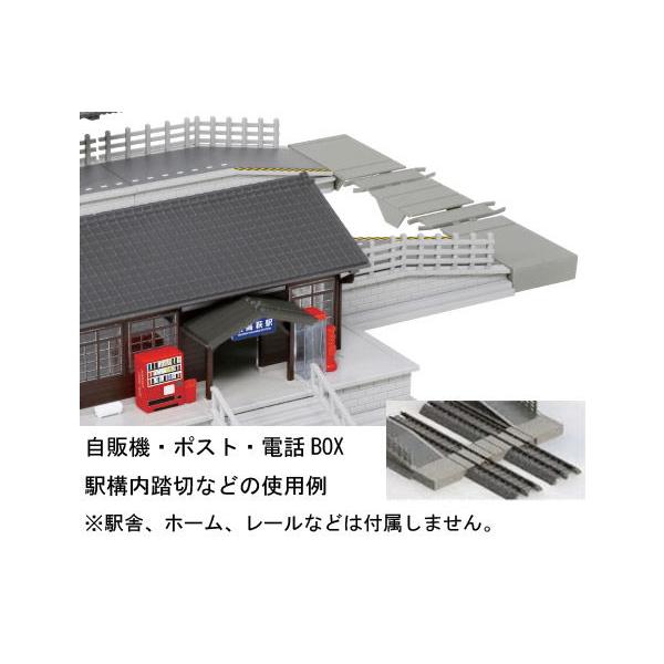 在庫状況：お取り寄せ/3日〜6日で出荷/2020年10月 発売/※画像は使用例のイメージです。駅舎等は製品に含みません。カトーのローカル線の駅構内パーツセットです。