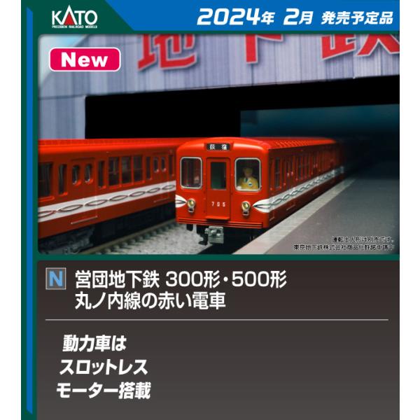 在庫状況：お取り寄せ/3日〜6日で出荷◆2024年03月 発売/※画像はイメージです。実際の商品とは異なる場合がございます。カトーの完成品Nゲージ車両、営団地下鉄500形 丸ノ内線の赤い電車 3両基本セットです。