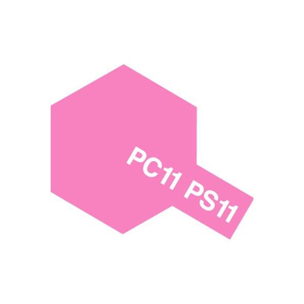 在庫状況：お取り寄せ/3日〜6日で出荷/※画像はイメージです。実際の商品とは異なる場合がございます。※表示されている色はWeb表示用の近似色です。実際の塗装色とは異なる場合があります。タミヤ ポリカーボネートスプレー PS-11 ピンクです。
