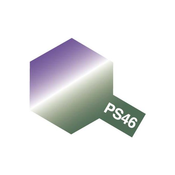 在庫状況：お取り寄せ/※画像はイメージです。実際の商品とは異なる場合がございます。※表示されている色はWeb表示用の近似色です。実際の塗装色とは異なる場合があります。タミヤ ポリカーボネートスプレー PS-46 偏光パープル/グリーンです。