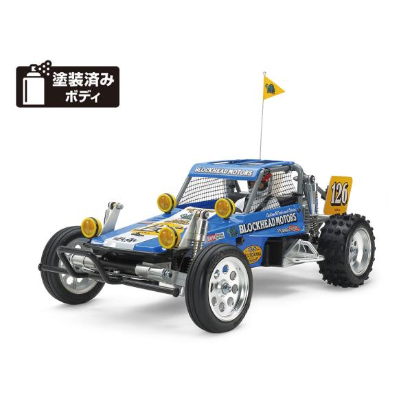 在庫状況：在庫あり/◆※画像はイメージです。実際の商品とは異なる場合がございます。タミヤ 1/10 電動RCカー組立キット ワイルドワンオフローダー BLOCKHEAD MOTORS です。