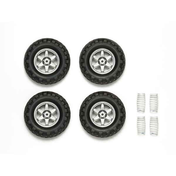 在庫状況：在庫僅少/2017年03月 発売/※画像はイメージです。実際の商品とは異なる場合がございます。タミヤ OP.1742 GF-01 クロスカントリータイヤ＆スプリング セットです。