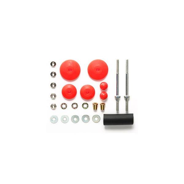 在庫状況：お取り寄せ/2018年08月 発売/※画像はイメージです。実際の商品とは異なる場合がございます。タミヤ 大径スタビヘッドセット (11mm・15mm) (レッド) 【ミニ四駆特別企画】です。