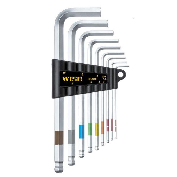 在庫状況：お取り寄せ/7日〜10日で出荷/◆スーパーボールレンチ セミロングの9本組セット。◆90°曲げ部分にストレスを与えない熱間曲げ加工。◆六角棒レンチ同様の強靭なトルクで本締めOK。・セット内容：1.5、2.0、2.5、3.0、4.0...