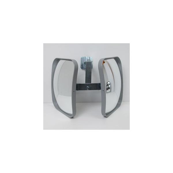 在庫状況：お取り寄せ/7日〜10日で出荷/◆左右確認に便利なツインミラー◆屋外だけでなく室内でもお使いいただけます◆鏡面裏は飛散防止加工済み/[TS10シンエイ]