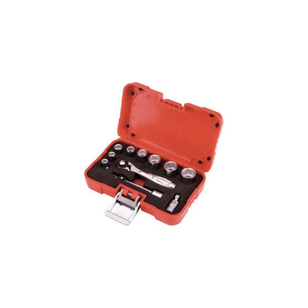 在庫状況：お取り寄せ/取引先在庫あり3日〜5日で出荷/◆狭い場所での使用に便利な差込角6.35mmのソケットレンチセットです。◆使いやすいホールド機構付です。/[S20830P]