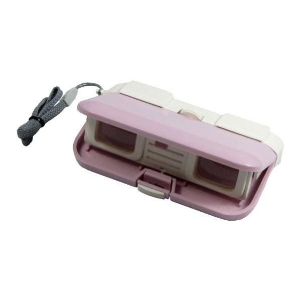 在庫状況：お取り寄せ/◆折りたたみ式オペラグラス◆ストラップとワンポイントのアクセント/[B35ピンク]