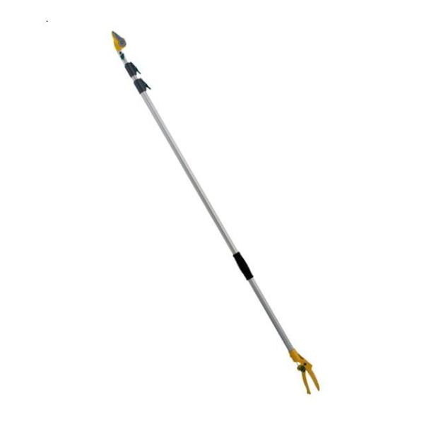 在庫状況：お取り寄せ/7日〜10日で出荷/※柿・樫など堅い樹木によっては切断直径が異なります。◆最長4mロングタイプで高い庭木に◆ワンタッチで伸縮可能◆アンビル刃を採用/[380ムサシ]