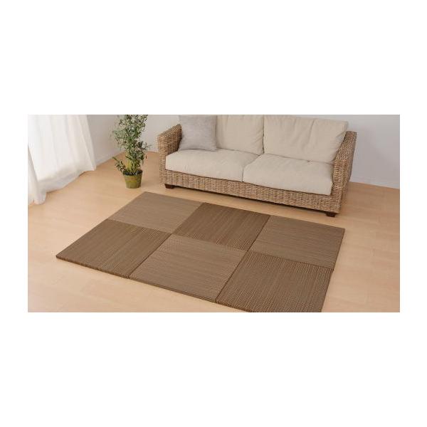 在庫状況：お取り寄せ/お届け：1〜2週間/※画像はイメージです。こちらの商品はカラーブラウン1枚です。◆洋室・和室を問わず使えるカラフルで可愛い縁なしの置き畳◆軽量なので女性1人でも取り扱いがラクラク◆ちょっとした隙間スペースを有効活用でき...