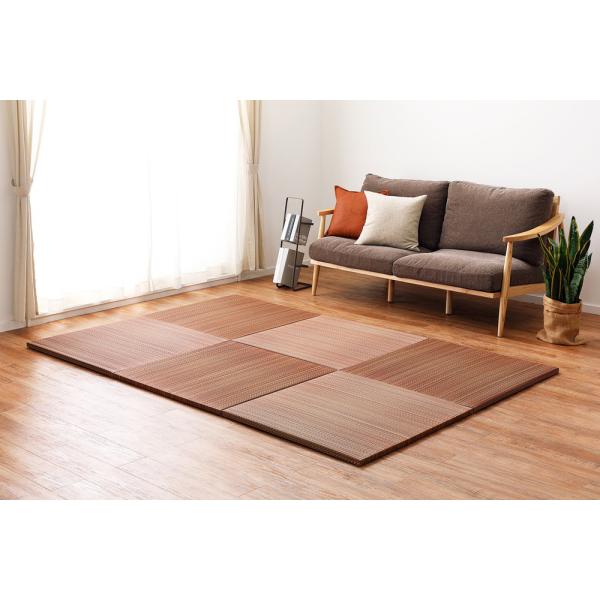 在庫状況：お取り寄せ/お届け：1〜2週間/※画像はイメージです。こちらの商品は同色9枚セットです。◆床に並べるだけで簡単に畳のスペースが作れる(置き畳)◆軽量なので女性1人でも取り扱いがラクラク◆同色9枚セット/[BFTクラシBR9P]