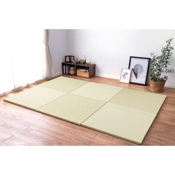在庫状況：お取り寄せ/お届け：1〜2週間◆※画像はイメージです。こちらの商品は9枚セットです。◆軽量で女性1人でも簡単に床に並べるだけで畳スペースが作れる置き畳◆表がPP素材なので、ジュースなどをこぼしてもさっと拭き取れる子どもやペットのい...