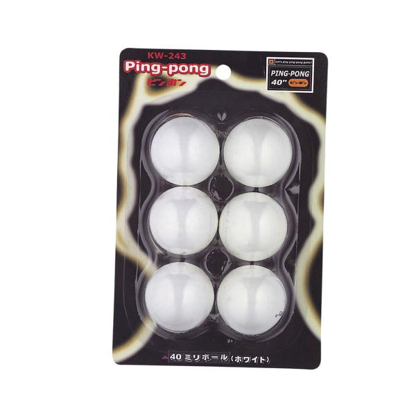 在庫状況：お取り寄せ/お届け：1〜2週間/◆卓球用ボール6個セット。◆公式で使われているボールと同じ40mmサイズ。◆練習に最適です。/[KW243カワセ]