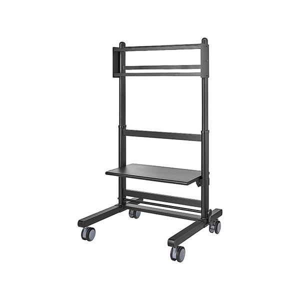 在庫状況：お取り寄せ/お届け：4〜5週間/2021年11月 発売/※対応重量をお確かめの上、ご購入下さい。◆耐荷重最大50kgと大型ディスプレイにも対応した移動式ディスプレイスタンド◆手回しハンドルでディスプレイを設置した状態で高さをラクラ...