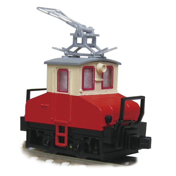 在庫状況：在庫僅少/2025年12月 発売/※画像はイメージです。実際の商品とは異なる場合がございます。津川洋行の塗装済完成品Nゲージ車両、銚子電気鉄道 デキ3 電気機関車(ビューゲル仕様/車体色：赤電色/動力付)です。
