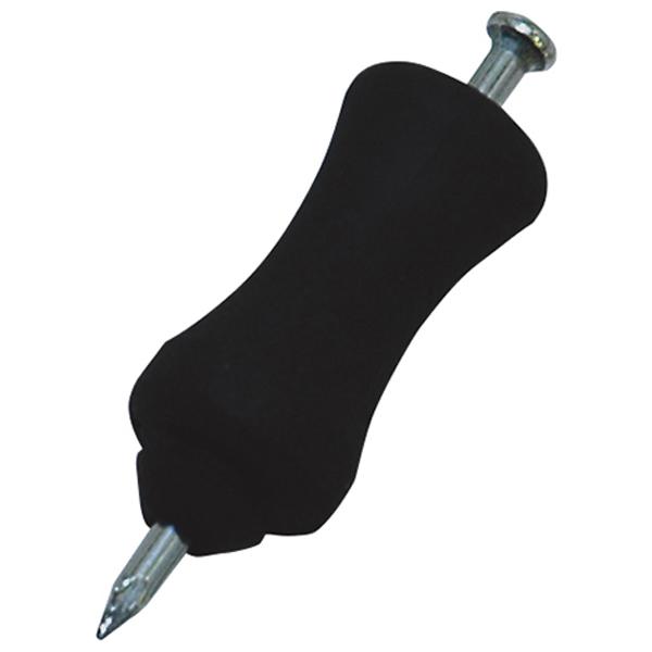 在庫状況：お取り寄せ/お届け：約1週間/◆市販のコンクリート釘が使用できます。◆エラストマーで手への衝撃を吸収します。◆替針2本付です。/[77433シンワ]