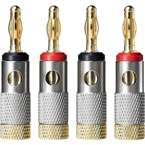 在庫状況：お取り寄せ/2025年02月 発売/◆導体集合径5.0mmまでのスピーカーケーブルに対応したサイド接続タイプのバナナプラグ◆プラグの表面処理に金メッキを採用◆堅牢なメタルボディにケーブルを折り込みねじを締めることで確実に固定できま...