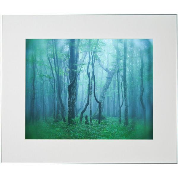 在庫状況：お取り寄せ/※画像は使用イメージです。◆作品を奥深い印象に演出するアルミ額縁◆写真展では定番な作品額、フォーマルな場所にも最適◆シンプルなフレームと厚手Vカット台紙が作品を際立たせ、ゆったりと作品を鑑賞できます/[AGYZSV]