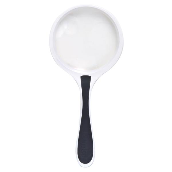 在庫状況：お取り寄せ/3日〜5日で出荷/2011年12月 発売/◆90mmの大きなレンズで広い範囲が見えやすい。白と黒のツートンカラーでシンプルデザインの手持ちルーペです◆新聞、雑誌、地図などを長時間見るときにも目が疲れにくい倍率2倍◆より...