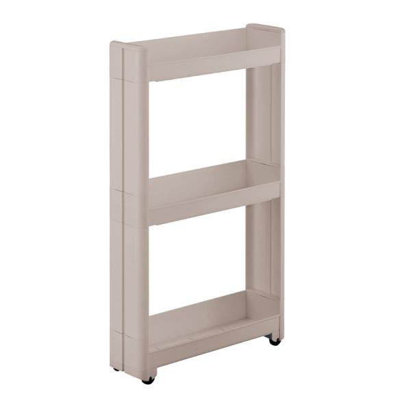 在庫状況：お取り寄せ/7日〜10日で出荷/◆わずかな隙間を小物収納に。◆調味料やボトル類をスッキリ収納。◆まっすぐ動くコロ付きで出し入れが簡単。・サイズ(約)：幅12.5×奥行45×高さ76.2cm・組立：お客様組立/[F2544GYフドウ]