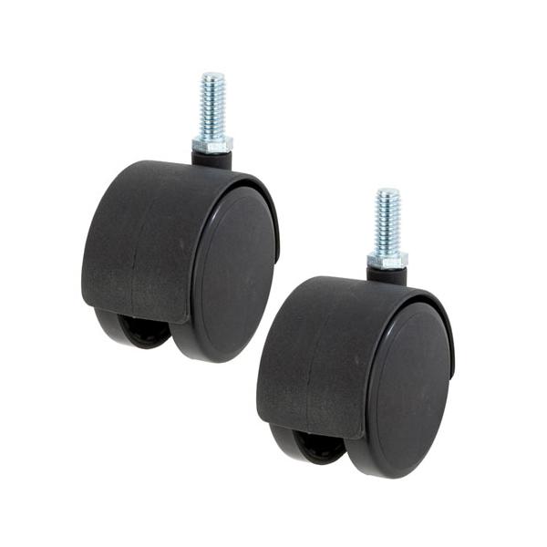 在庫状況：お取り寄せ/★対応をご確認ください【ルミナス専用パーツ】●ルミナス(ポール径25mm専用)キャスターパーツ2個入り◆高さ:約6.8cm(ネジ切り部除く)◆対応ポール径:25mm◆材質:ナイロン樹脂※高さサイズはポールにねじ込む、ネ...