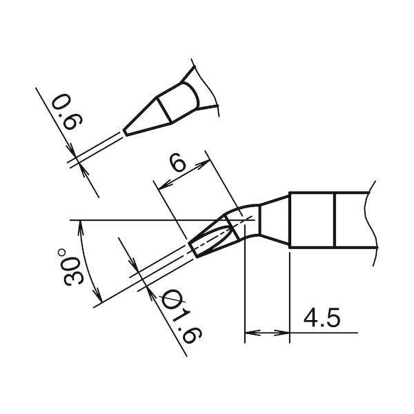 在庫状況：お取り寄せ/取引先在庫あり3日〜5日で出荷◆適用こて部：FX-9701用こて先です。/[T39JD16]