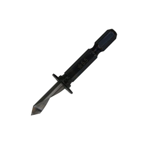 在庫状況：お取り寄せ/取引先在庫あり2日〜4日で出荷/※画像はイメージです。※この商品は 六角軸波板キリ 5.5mm です。※高速回転(3000回転/分以上)の電動工具では使用しないで下さい。◆波板2枚重ねも楽に穴あけが行えます。◆ワレニク...