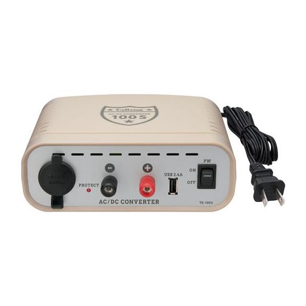 在庫状況：お取り寄せ/◆家庭用電源を車両電源に変換!◆カー用品が家で使える!◆DC12VとUSBが同時に使える！/[TE100S]