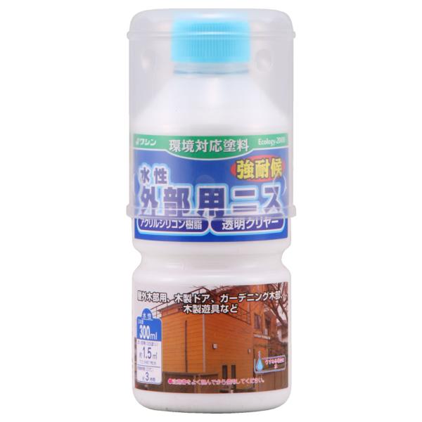 在庫状況：お取り寄せ/お届け：1〜2週間◆強靱で耐候性に優れた屋外用の水性ニス。◆ニスでは初のアクリルシリコン樹脂を使用した塗料です。◆水性なので臭いが少なく、塗膜が丈夫で耐候性に優れています。/[941133ワシン]