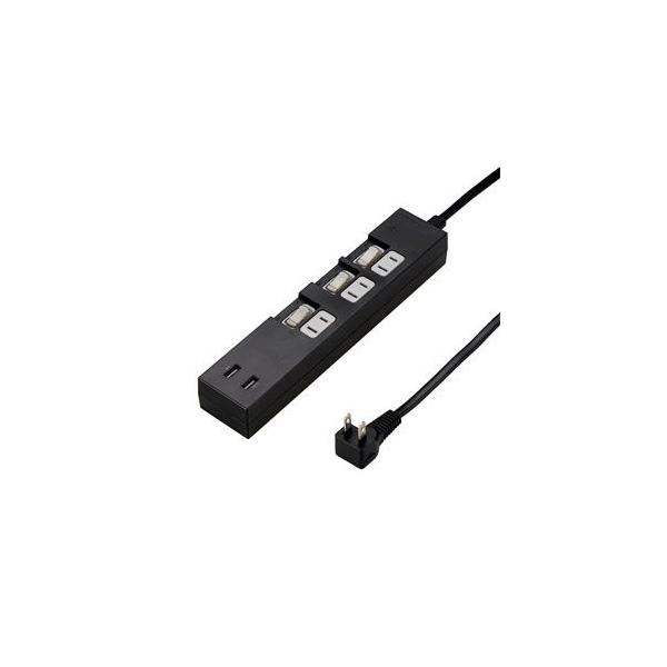 在庫状況：お取り寄せ/3日〜4日で出荷/◆スマホとタブレットが同時充電できる、高出力3.4AタイプのUSBタップ◆光る個別スイッチ付き◆絶縁カバー付きプラグ・コンセント差し込み口数：3個口・コード長：2m/[Y02KS532BK2U]