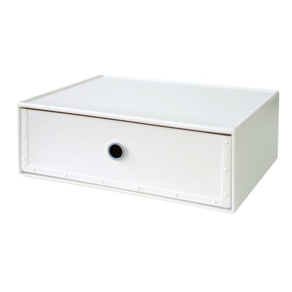 在庫状況：お取り寄せ/7日〜10日で出荷/◆サイズ・カラーで分類!積み重ねてスッキリ!◆引き出しのリングに指をかけて簡単に引き出すことができる◆書類・取扱説明書の収納に・サイズ(約)：幅344×奥行266×高さ126mm/[FS701ホワイト]