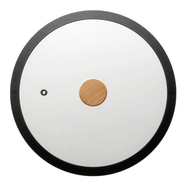 在庫状況：お取り寄せ/お届け：3月中旬以降/◆TIDAチタン＆ダイヤモンドフライパン28cm・マルチパン28cmどちらにもご利用頂けるガラス蓋です。◆ガラス蓋のフチ部分がシリコーンゴムなので、フライパンなどのフチが傷つきにくく、ガチャガチャ...