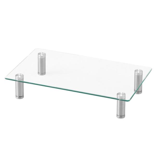 在庫状況：お取り寄せ/4日〜6日で出荷/2021年02月 発売/◆天板に安心・安全な強化ガラスを採用、シンプルなデザインでどんなデスクにも合うモニター台です。◆モニター台を使って目線を上げることで姿勢が改善され、首や肩、腰への負担が軽減され...