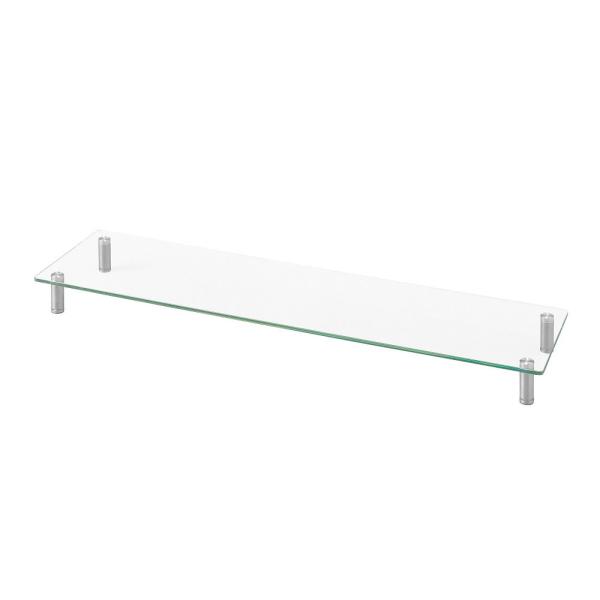 在庫状況：在庫あり/2021年02月 発売/◆天板に安心・安全な強化ガラスを採用、シンプルなデザインでどんなデスクにも合うモニター台です。◆モニター台を使って目線を上げることで姿勢が改善され、首や肩、腰への負担が軽減されます。◆キーボードや...