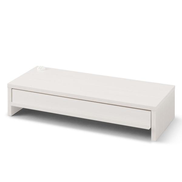 在庫状況：お取り寄せ/4日〜6日で出荷/2021年10月 発売/◆シンプルなデザインでどんなデスクにも合うモニター台です。◆引き出し収納付きで、ケーブル類、文具類等の小物を机上範囲を圧迫せずにスッキリ収納!◆モニター台を使って目線を上げるこ...