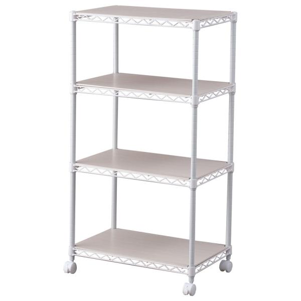 在庫状況：お取り寄せ/7日〜10日で出荷/※画像はイメージです。◆裏返すだけでお部屋のイメージが変わるウッドボード付きのカラーメタルラックです。◆ウッドボードはデザイン木目でお部屋にアクセントをプラスします。◆インテリアやお部屋の雰囲気に合...