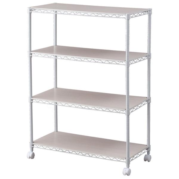 在庫状況：お取り寄せ/7日〜10日で出荷/※画像はイメージです。◆裏返すだけでお部屋のイメージが変わるウッドボード付きのカラーメタルラックです。◆ウッドボードはデザイン木目でお部屋にアクセントをプラスします。◆インテリアやお部屋の雰囲気に合...