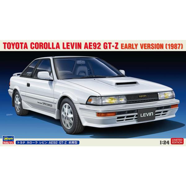 在庫状況：お取り寄せ/◆2026年07月 発売/※画像はイメージです。実際の商品とは異なる場合がございます。ハセガワ 1/24 トヨタ カローラ レビン AE92 GT-Z 前期型 です。