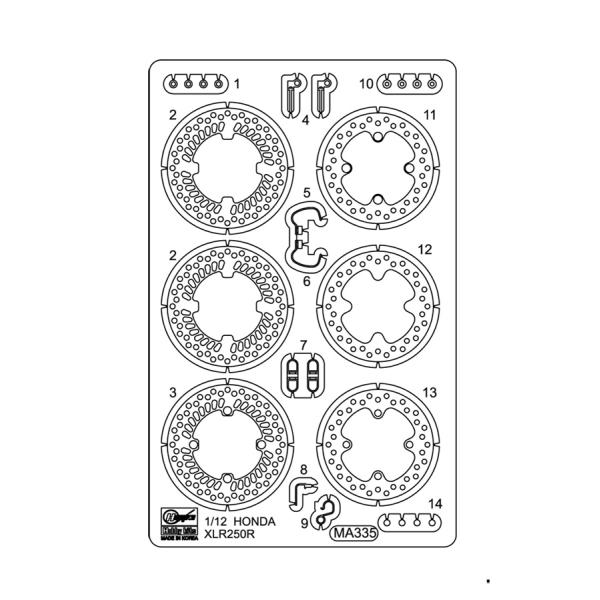 在庫状況：お取り寄せ/2025年07月 発売/※画像はイメージです。実際の商品とは異なる場合がございます。ハセガワ　1/12 ホンダ XLR250R / XLR BAJA用エッチング パーツ です。