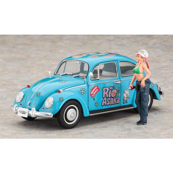 在庫状況：お取り寄せ/2025年11月 発売/※画像はイメージです。実際の商品とは異なる場合がございます。ハセガワ 1/24 フォルクスワーゲン ビートル 1966 “朝霞りお” w/フィギュアです。