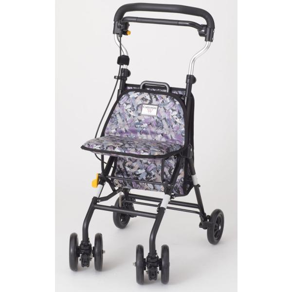 在庫状況：お取り寄せ/7日〜10日で出荷/◆カーブハンドルで使いやすい、簡単操作軽量ハンドルタイプ◆ワンタッチ5段階調節可能◆華やかなデザインのWキャスターモデル/[キトミニWPT]