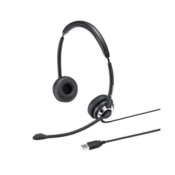 在庫状況：在庫あり/2021年12月 発売/◆軽い装着感で長時間の使用にも対応したUSBヘッドセットです。◆まわりの雑音を拾いにくい高品質双指向性マイクを採用しています。◆イヤーパッドやヘッドアームパッドの表皮には手触り抜群の高品質PUレザ...