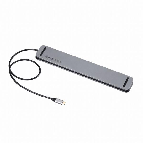 在庫状況：お取り寄せ/2023年12月 発売/◆USB Type-Cケーブル1本でディスプレイ最大3台へ映像出力ができる、HDMI映像出力端子を3ポート搭載したUSB Type-Cドッキングステーションです。◆映像出力の他に、各種USBデバ...