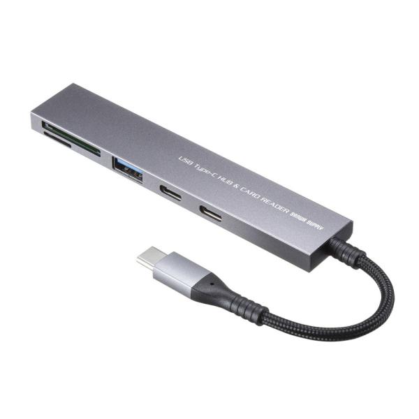 在庫状況：お取り寄せ/3日〜5日で出荷◆/2024年04月 発売/◆高速データ転送USB 5Gbpsに対応したUSB 3ポート搭載ハブ◆SD・microSDカードスロット搭載◆持ち運びに便利な超薄スリムタイプ/[USB3TCHC22MS]