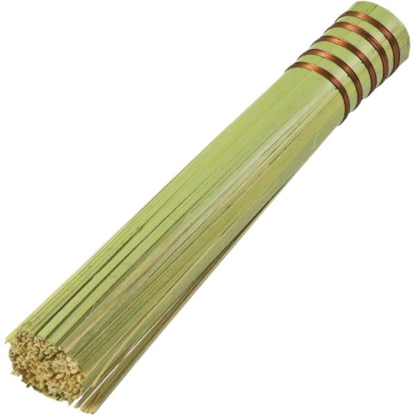 在庫状況：お取り寄せ/お届け：約1週間/◆コテ板の上のセメントを塗面に掃きつけて仕上げる竹ささら。◆左官作業の必需品です。/[15559KNY]