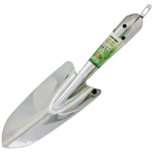 在庫状況：お取り寄せ/お届け：約2週間/◆移植鏝は、植物の植替え、寄植え作業に使用するショベル・スコップです。◆目盛り付きなので土の深さを計測できます。◆補強付きなので首部が折れにくい。/[33452ラツク]