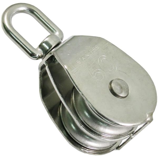 在庫状況：お取り寄せ/お届け：約1週間/※表記寸法には多少の誤差がございます。ご了承ください。◆ロープを通して、荷物の吊下げや引っ張る作業に使います。◆アイの部分が回転するので、ロープのより戻しができます。◆ステンレス製なので、防錆性・耐候...