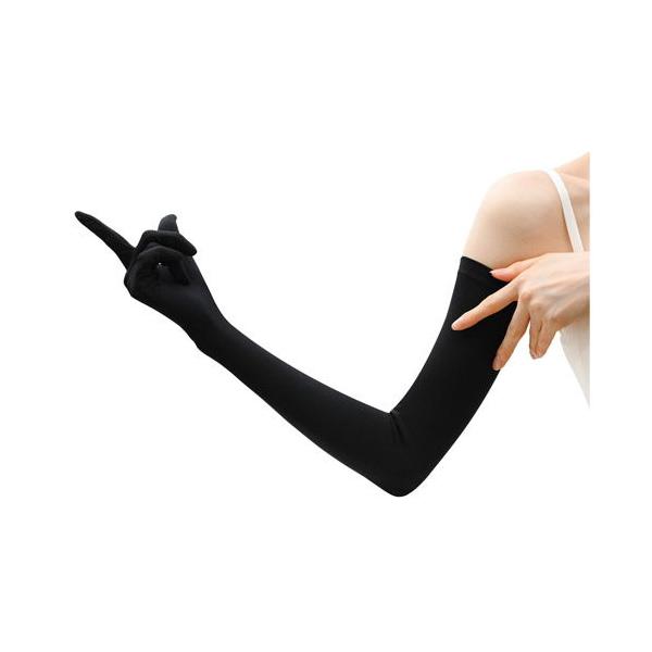 在庫状況：お取り寄せ/7日〜10日で出荷/◆ズレにくい超ロングUV手袋。◆手の動きに合わせて素材が伸縮。◆心地よく引き締めながら二の腕上部まですっぽり。/[UV3711オタフク]