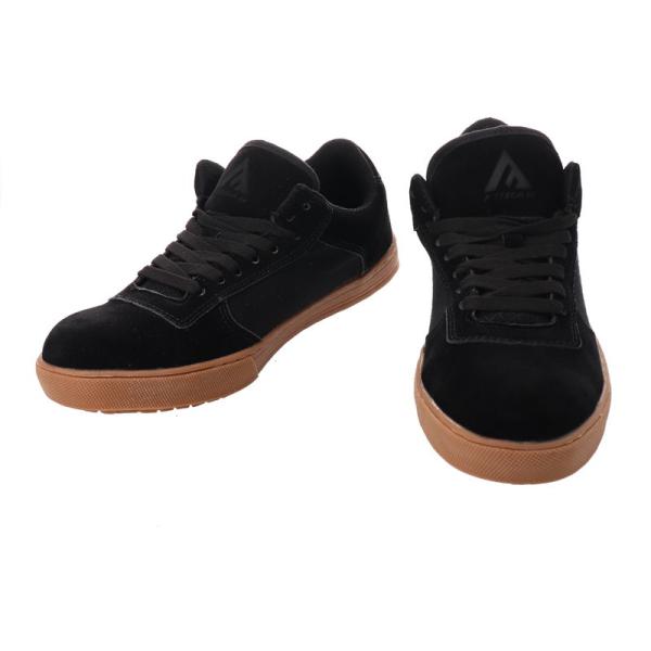 在庫状況：お取り寄せ/7日〜10日で出荷/◆まるでカジュアルシューズのような安全靴。◆先芯の膨らみを抑えたスリムトゥーな鋼鉄芯、仕事時からオフタイムまで使用可能。◆クッション性に優れた高反発素材のカップインソールを採用。/[FB801BK28]