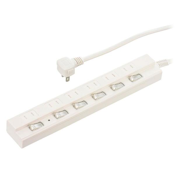 在庫状況：お取り寄せ/3日〜5日で出荷/◆精密機器を雷から守る雷ガードつき電源タップ◆雷軽減素子内蔵で落雷時のダメージを軽減◆LEDランプつき個別スイッチで使わないコンセントをこまめに切って節電対策・コンセント差し込み口数：6個口・コード長...